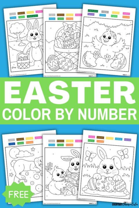 Free Easter Color By Number Worksheets For Kids
