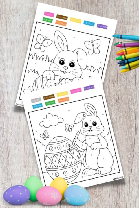 Free Easter Color By Number Worksheets For Kids