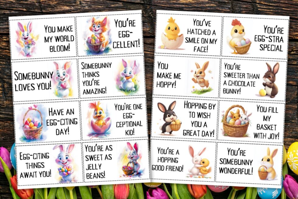 Free Printable Easter Lunchbox Notes