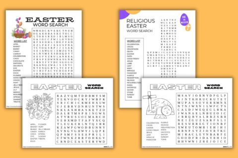 Printable Easter Word Searches For Kids