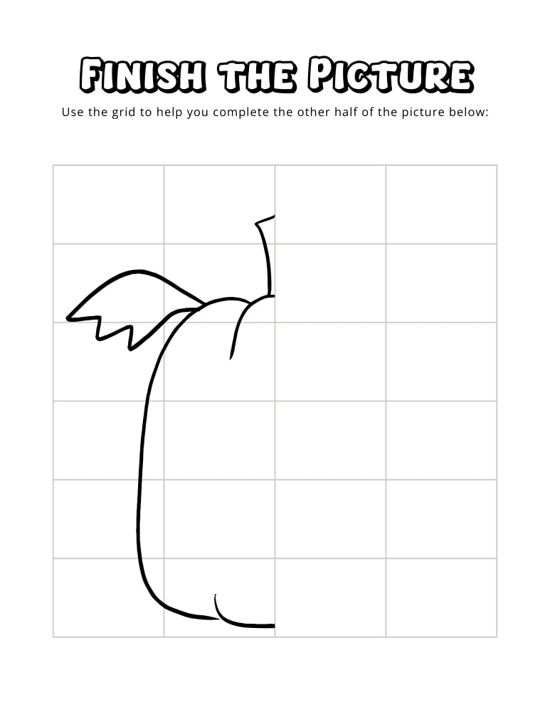 Fall Finish The Picture Worksheets (Free Printable)