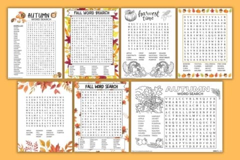 Free Printable Fall Word Searches For Kids
