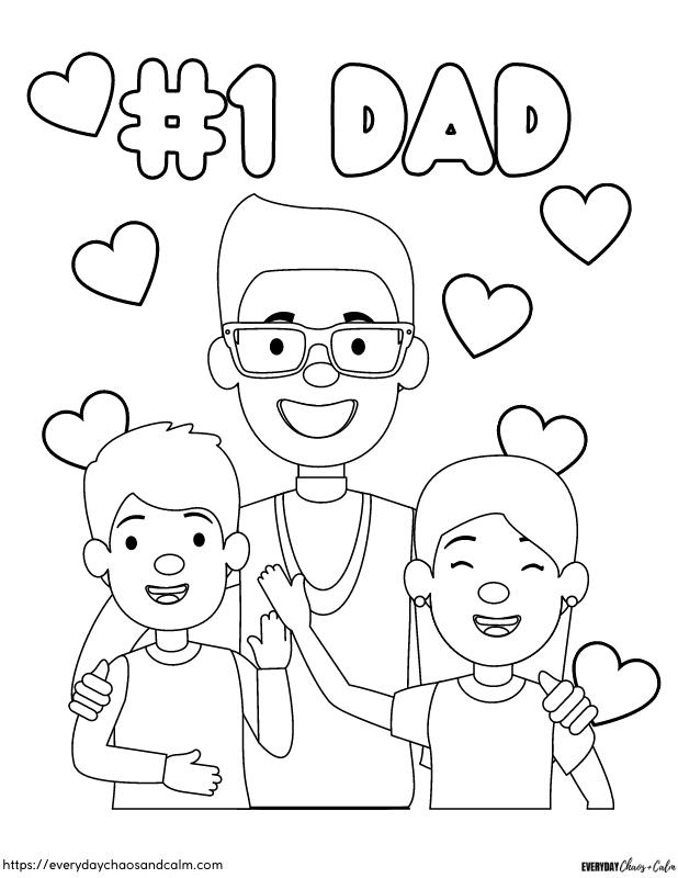 cute fathers day coloring pages printable