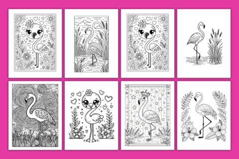 Free Flamingo Coloring Pages For Kids
