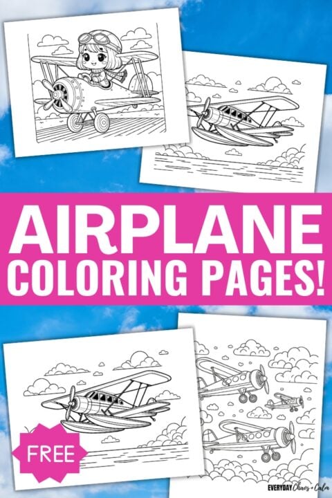 Free Airplane Coloring Pages For Kids