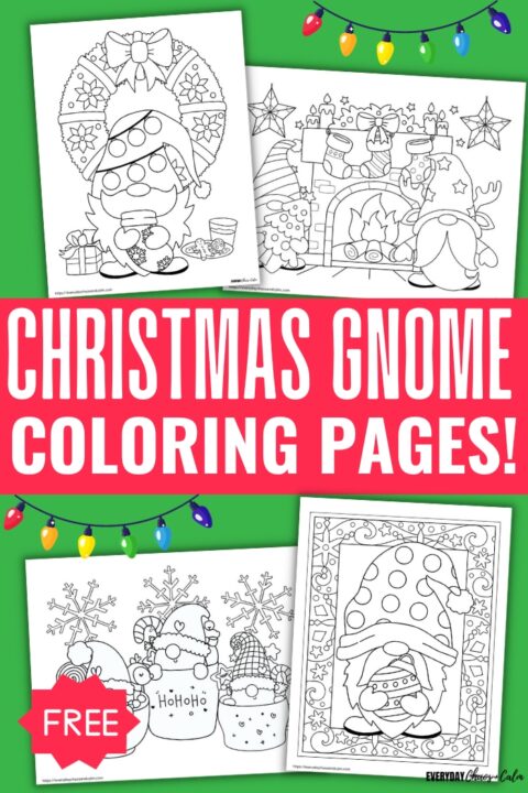 Free Christmas Gnome Coloring Pages
