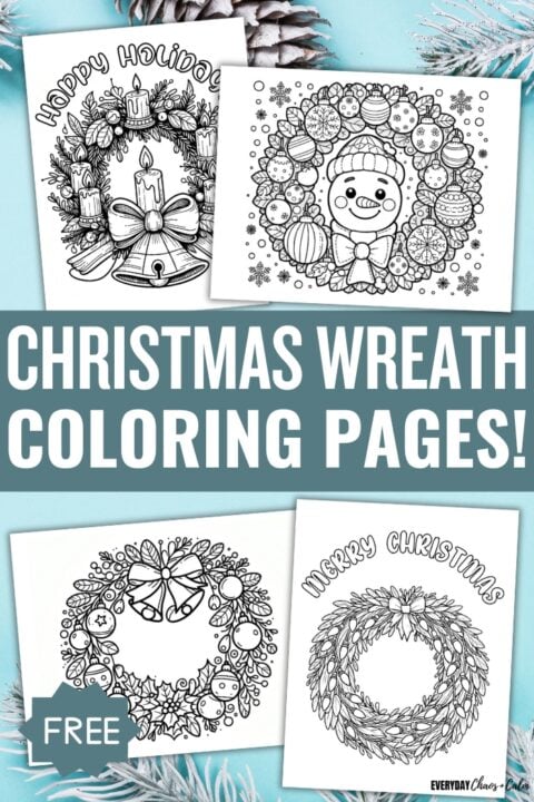 Free Christmas Wreath Coloring Pages For Kids