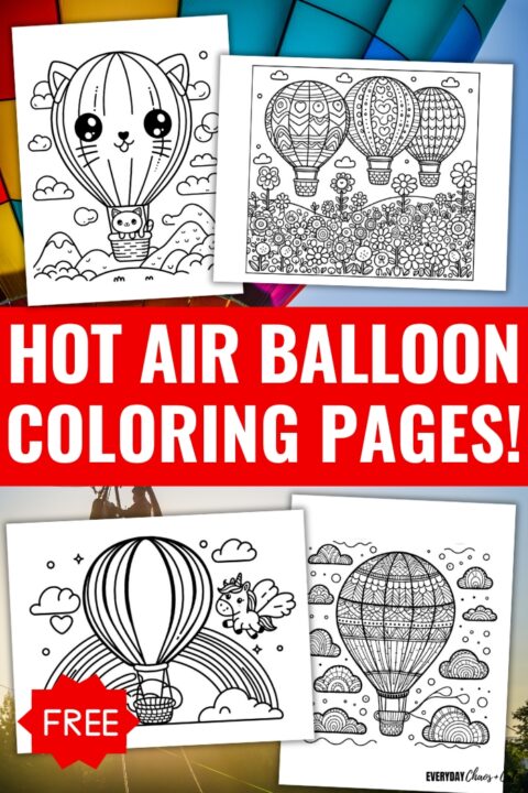 Free Printable Hot Air Balloon Coloring Pages