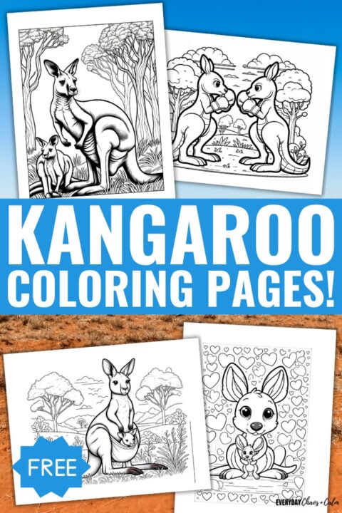 Free Kangaroo Coloring Pages For Kids
