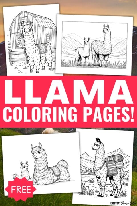 Free Llama Coloring Pages For Kids