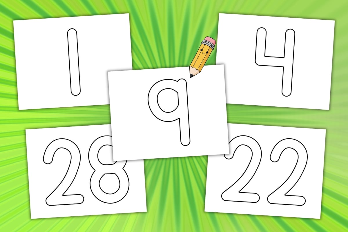 Printable Blank Number Templates 1-30