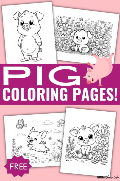 Free Pig Coloring Pages For Kids
