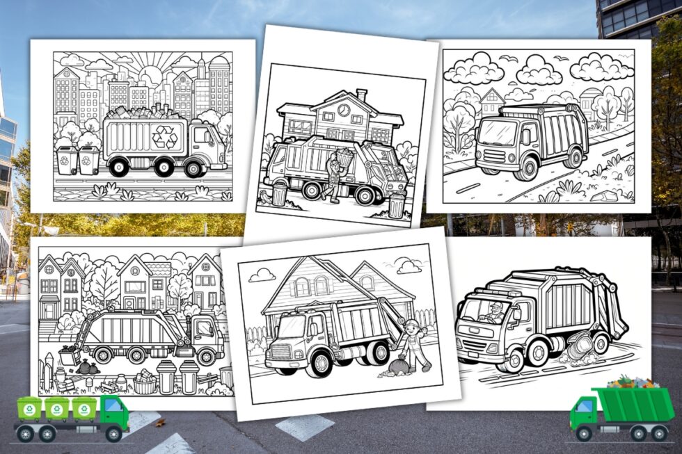 Free Garbage Truck Coloring Pages For Kids