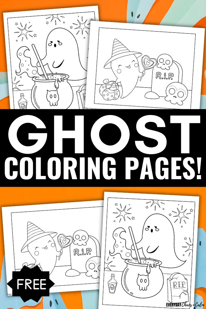 Happy Halloween Ghost Coloring Pages