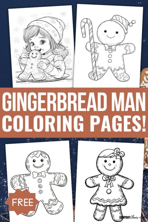 Free Printable Gingerbread Man Coloring Pages