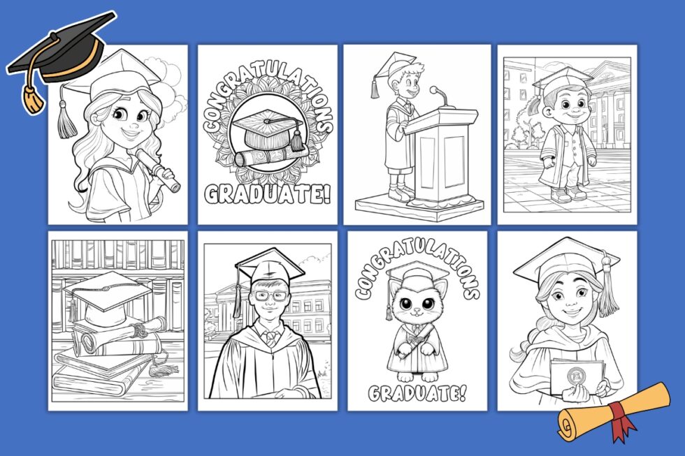 Free Printable Graduation Coloring Pages