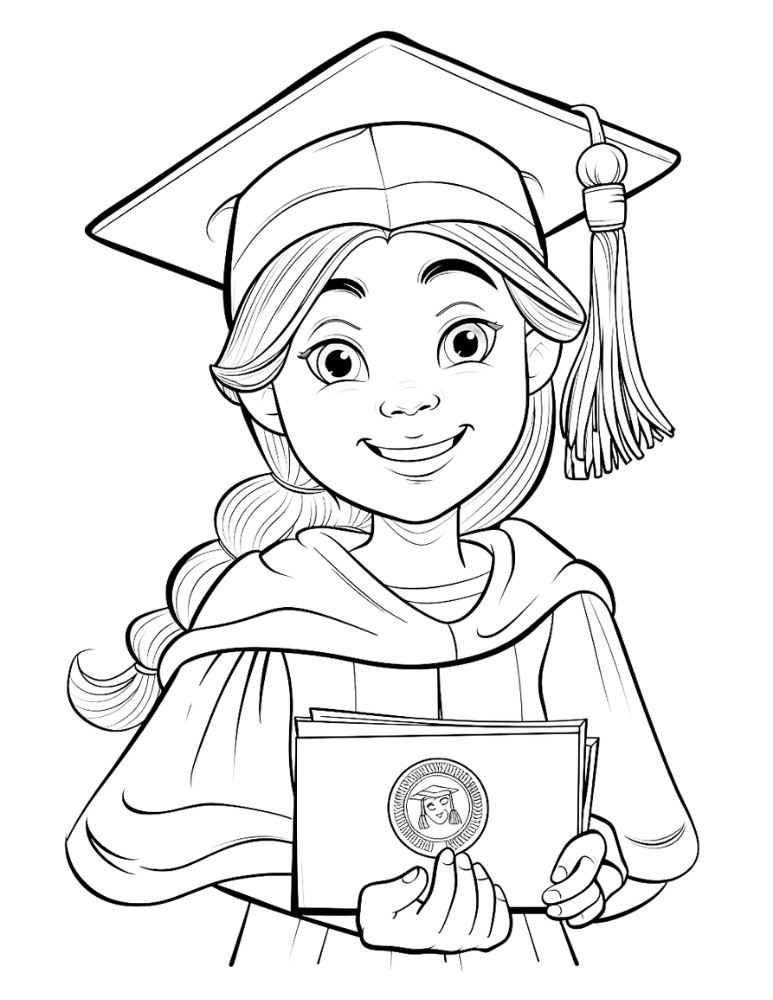 Graduation Coloring Pages Graduation Coloring Pages