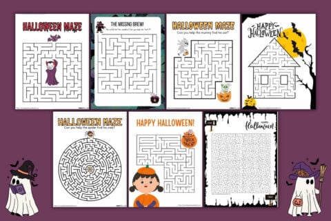 Free Halloween Maze Printables For Kids