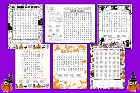 Free Printable Halloween Word Searches
