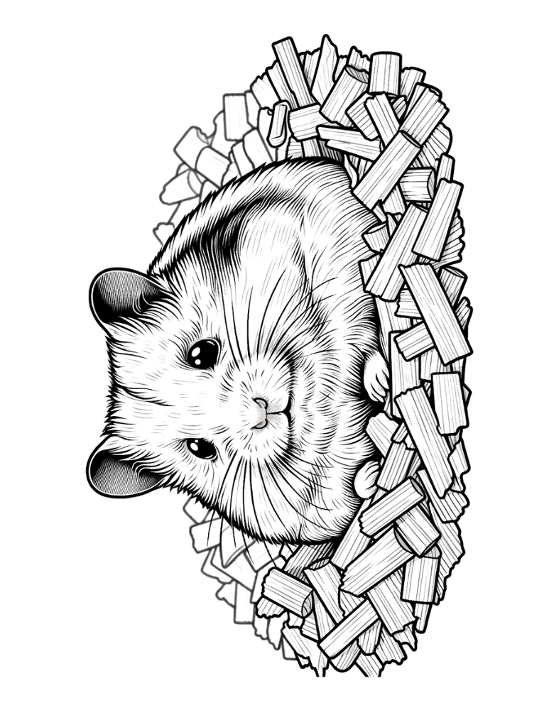 Free Cute Hamster Coloring Pages Free Cute Hamster Coloring Pages
