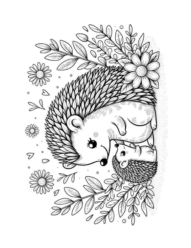 Hedgehog Color Pages