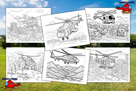Free Printable Helicopter Coloring Pages