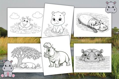 Free Printable Hippo Coloring Pages For Kids