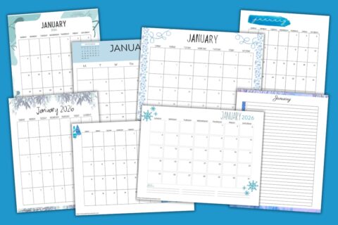 Printable January 2026 Calendars