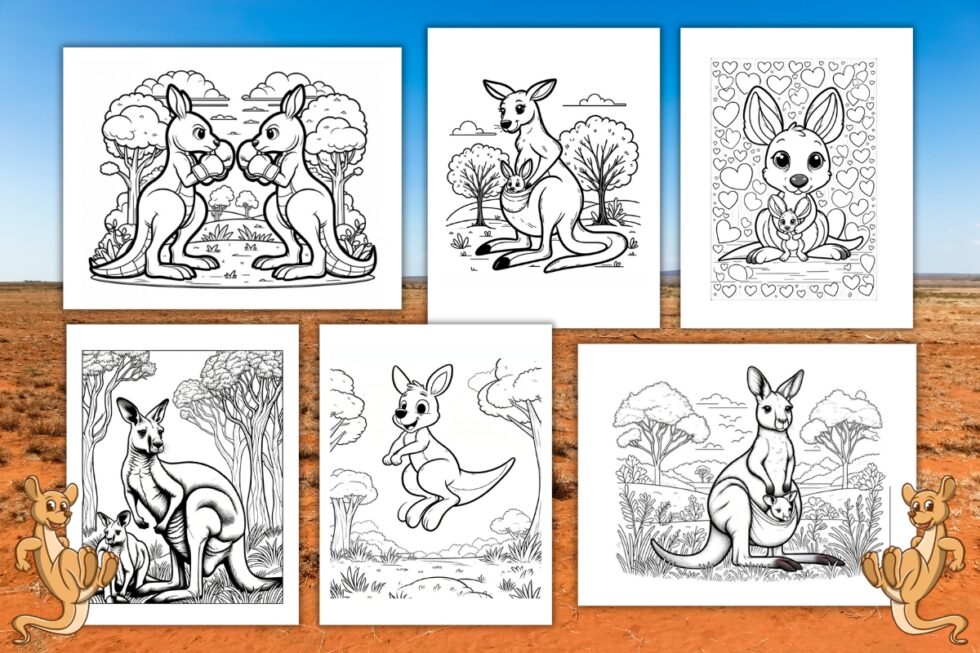 Free Kangaroo Coloring Pages For Kids