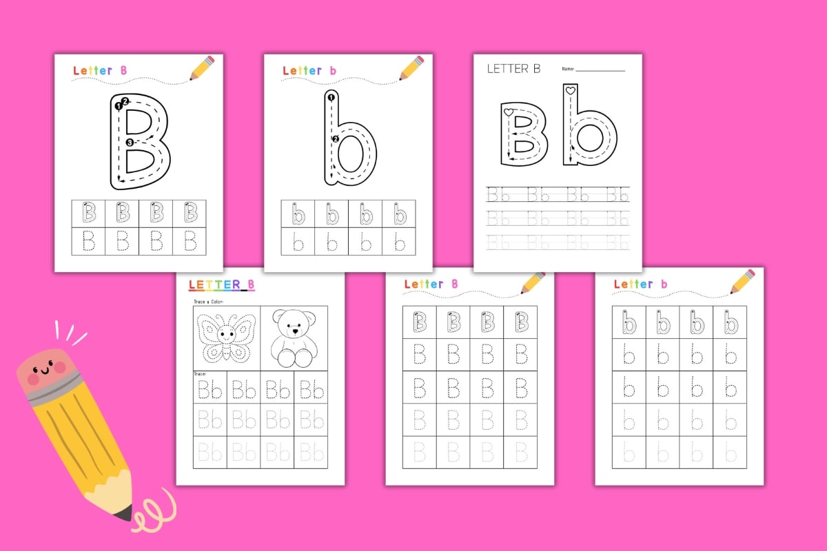 Free Printable Letter B Tracing Worksheets