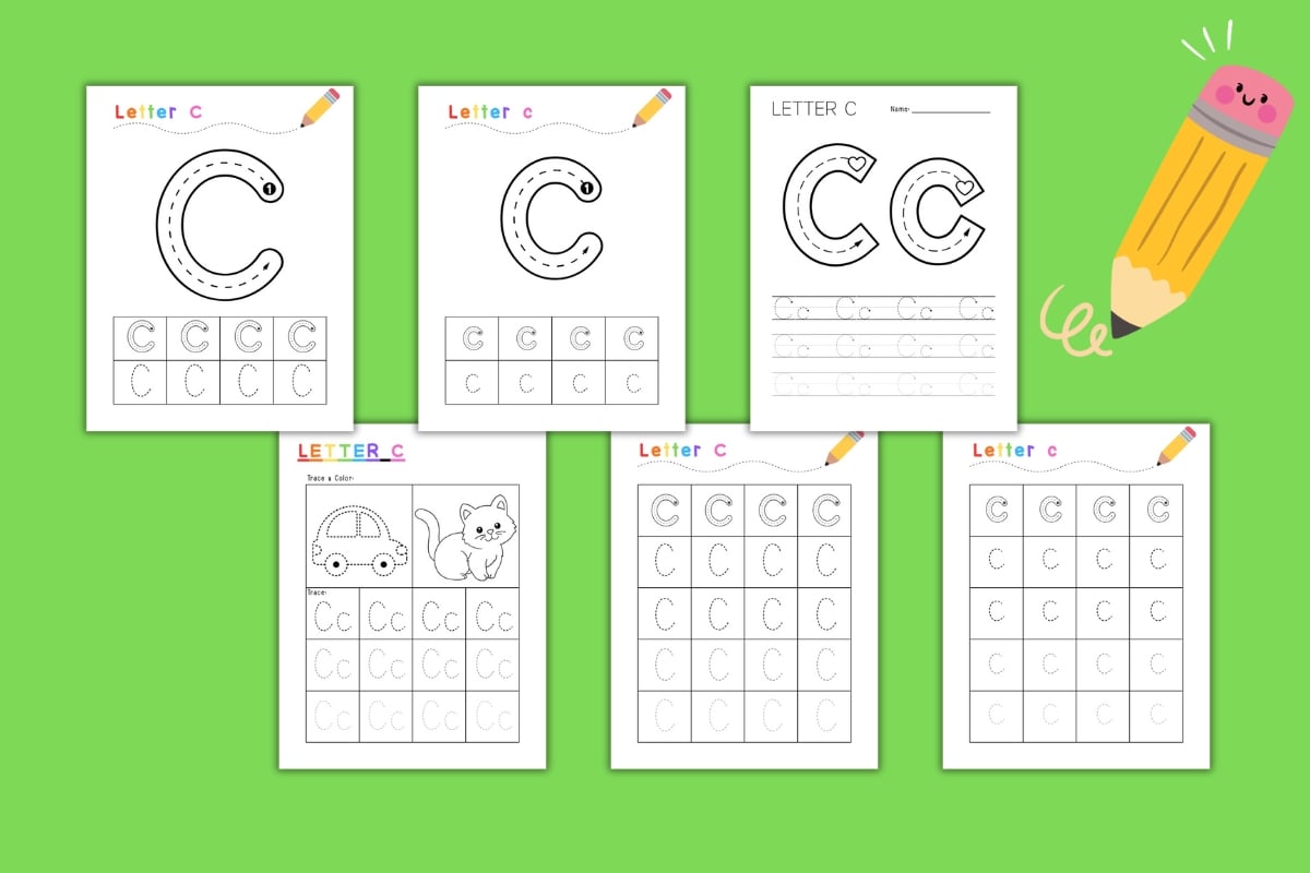 Free Printable Letter C Tracing Worksheets