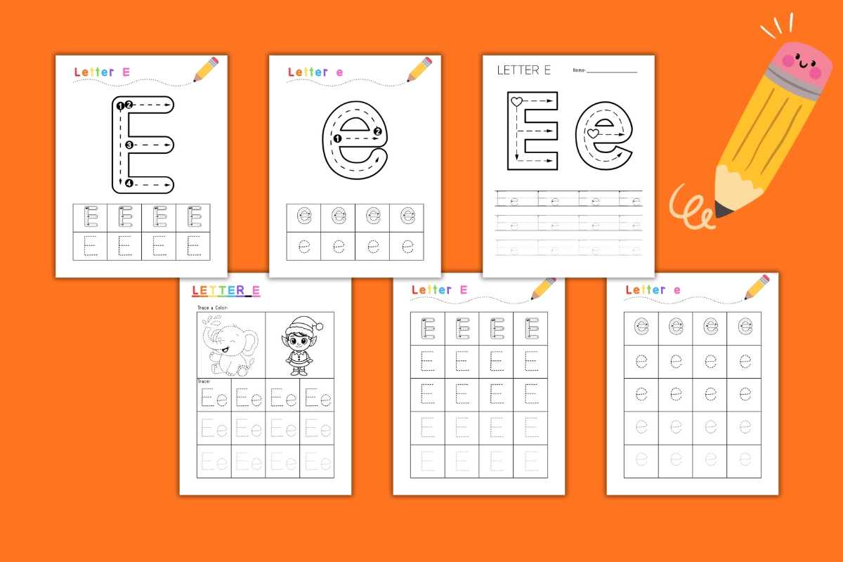 Free Printable Letter E Tracing Worksheets
