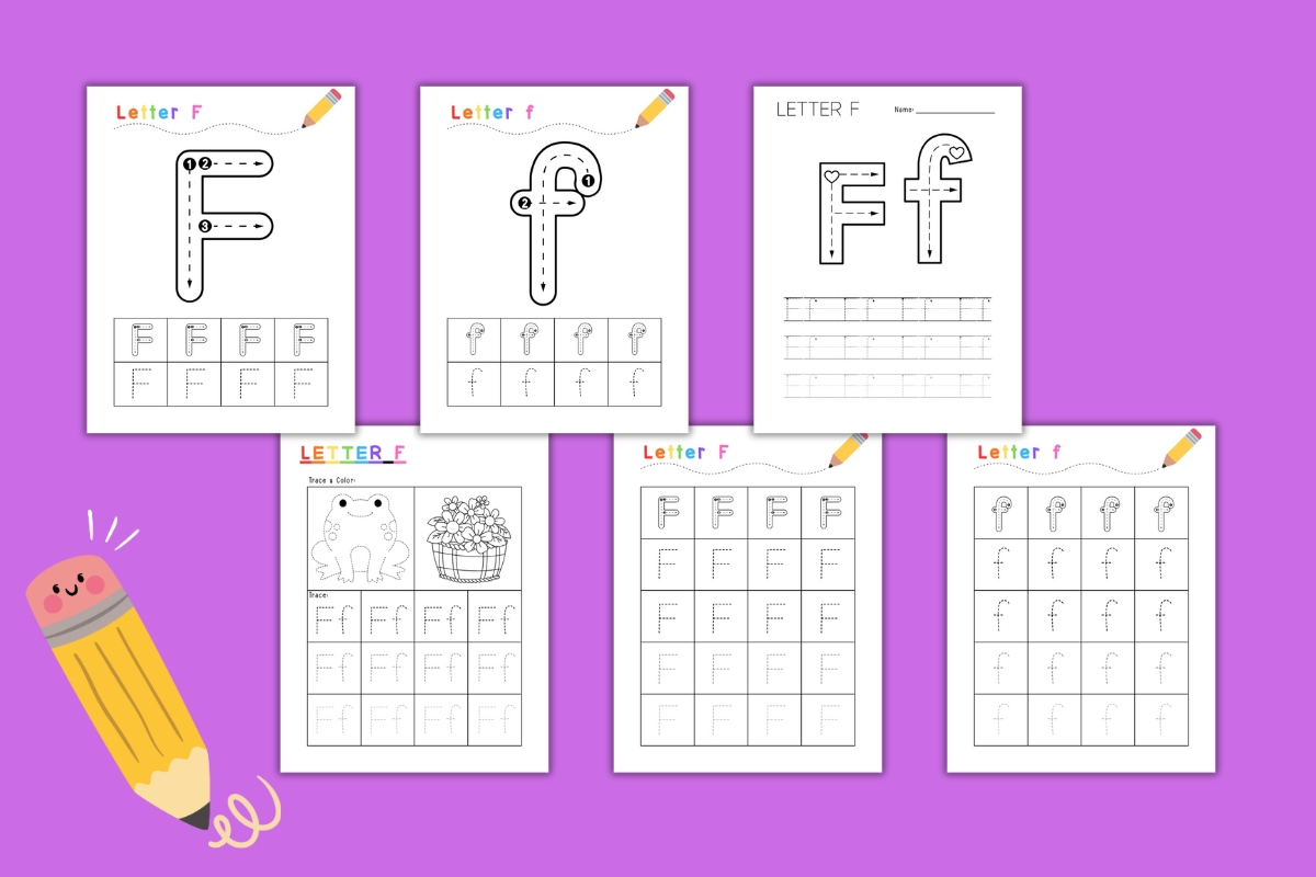 Free Printable Letter F Tracing Worksheets