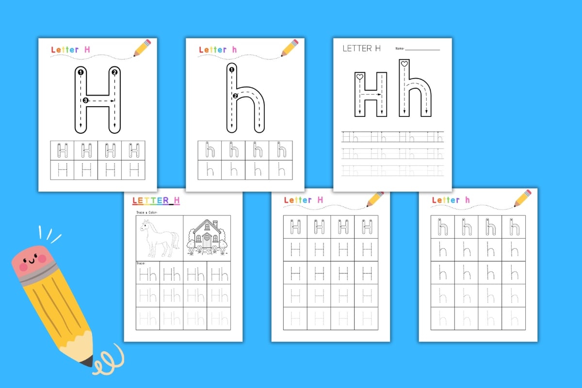 Free Printable Letter H Tracing Worksheets