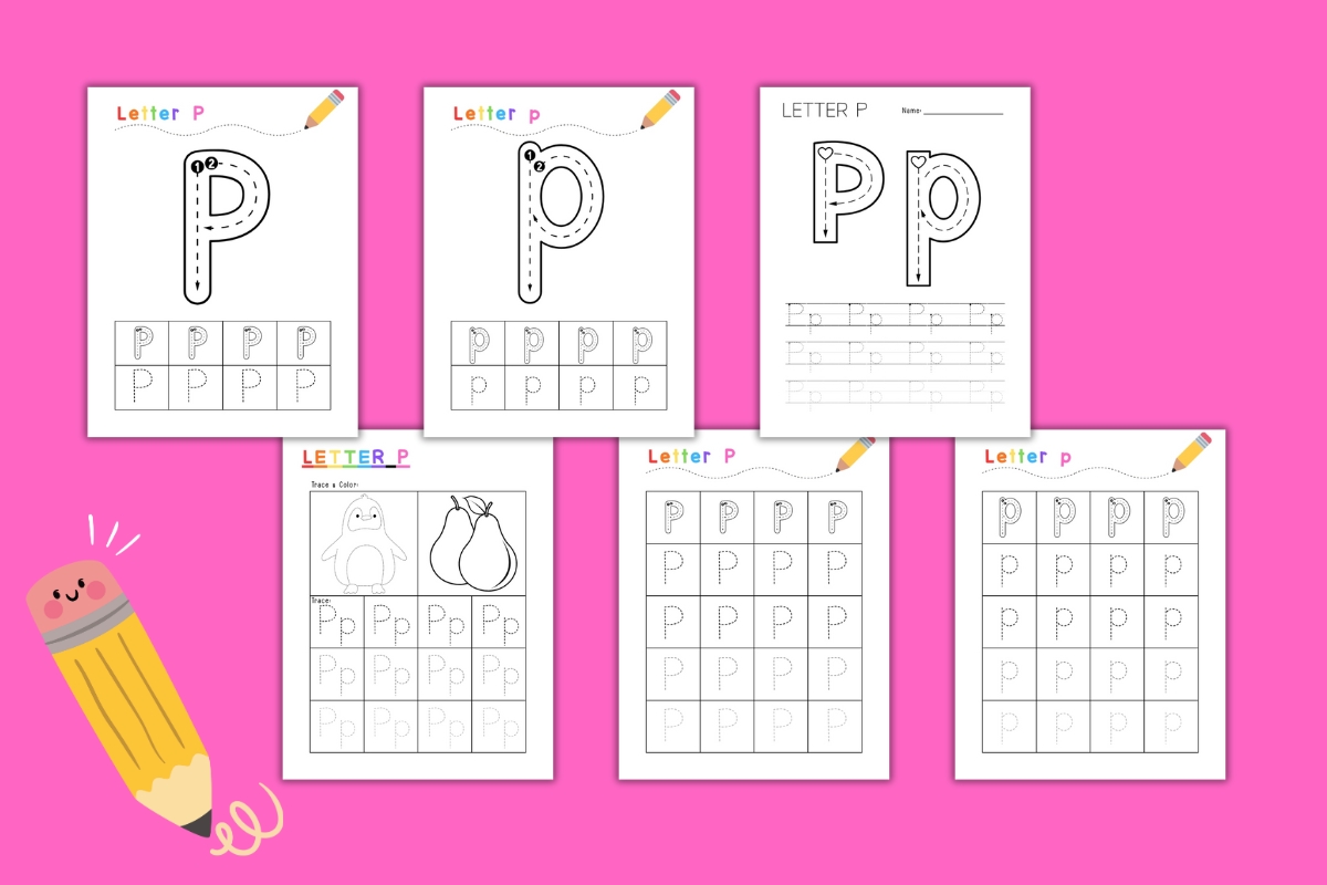 Free Printable Letter P Tracing Worksheets