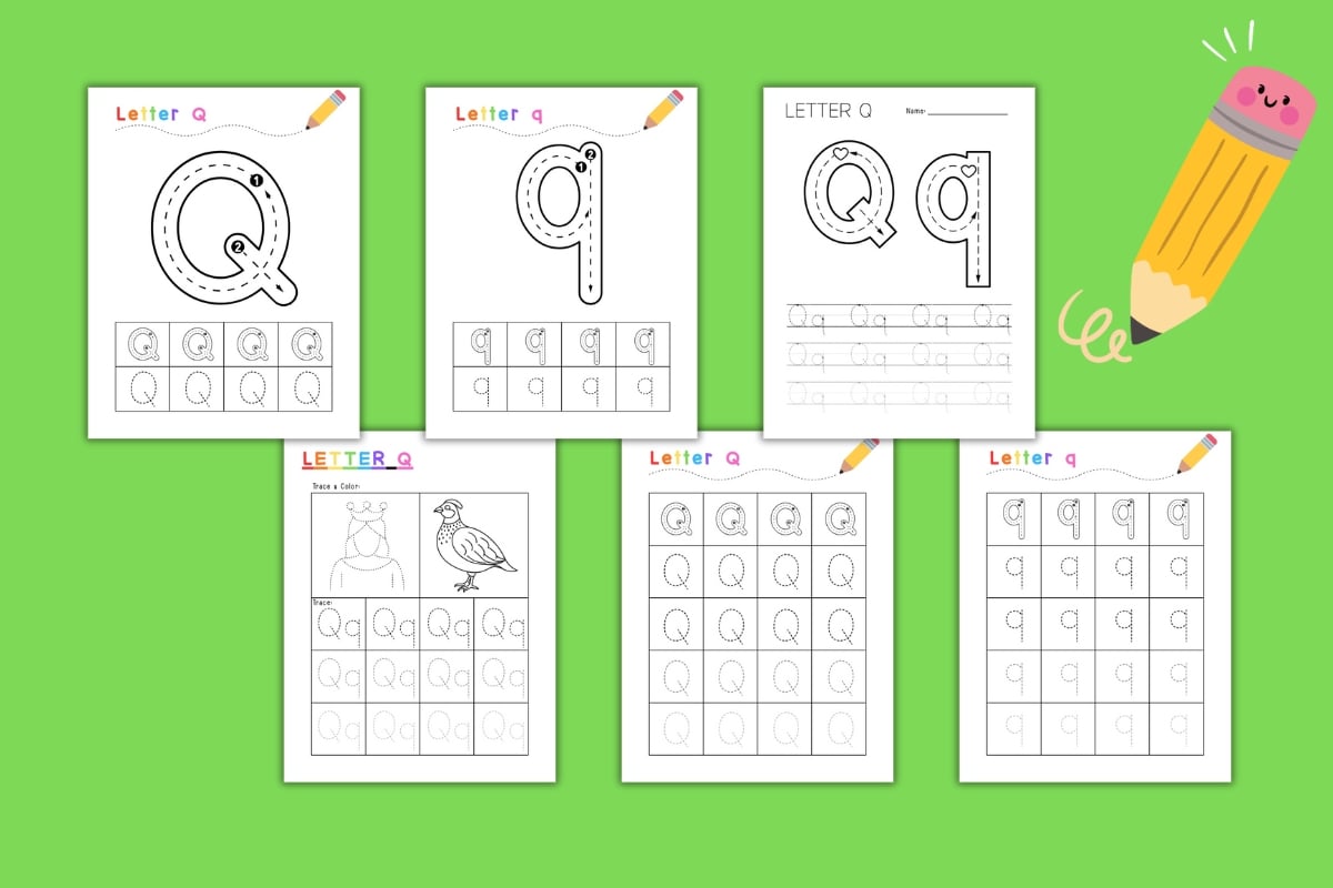 Free Printable Letter Q Tracing Worksheets