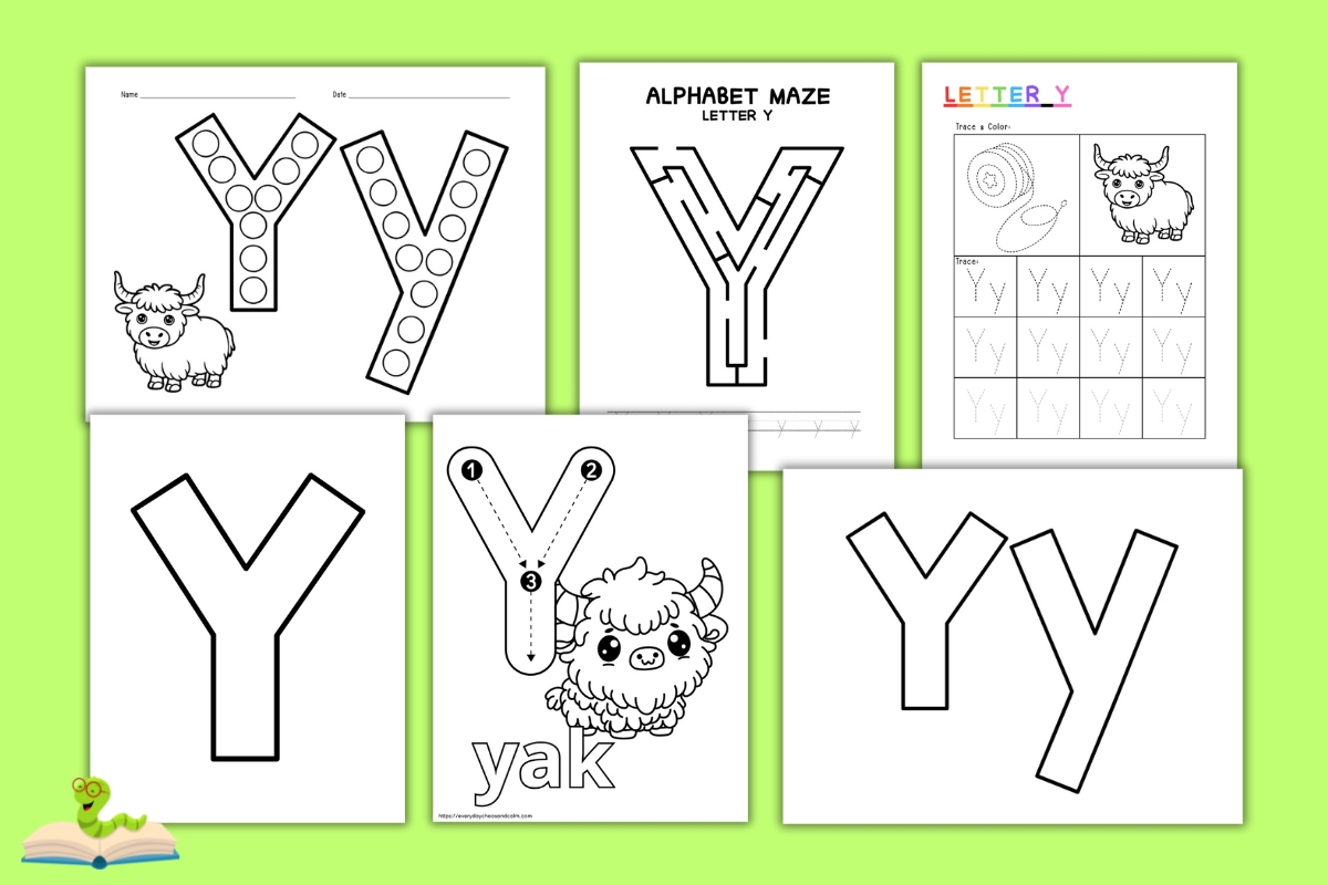 Letter Y Printables
