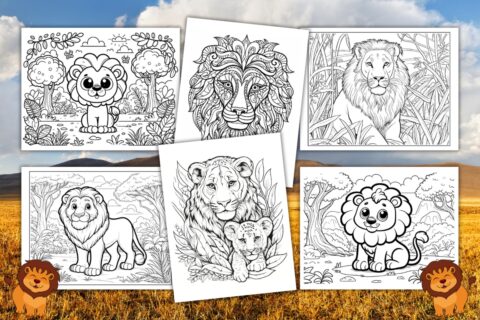 Free Lion Coloring Pages For Kids