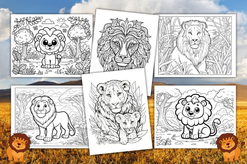 Free Jungle & Safari Animal Coloring Pages For Kids