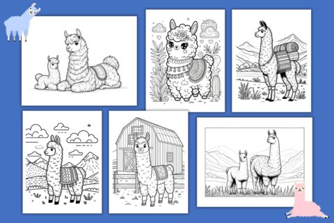 Free Llama Coloring Pages For Kids