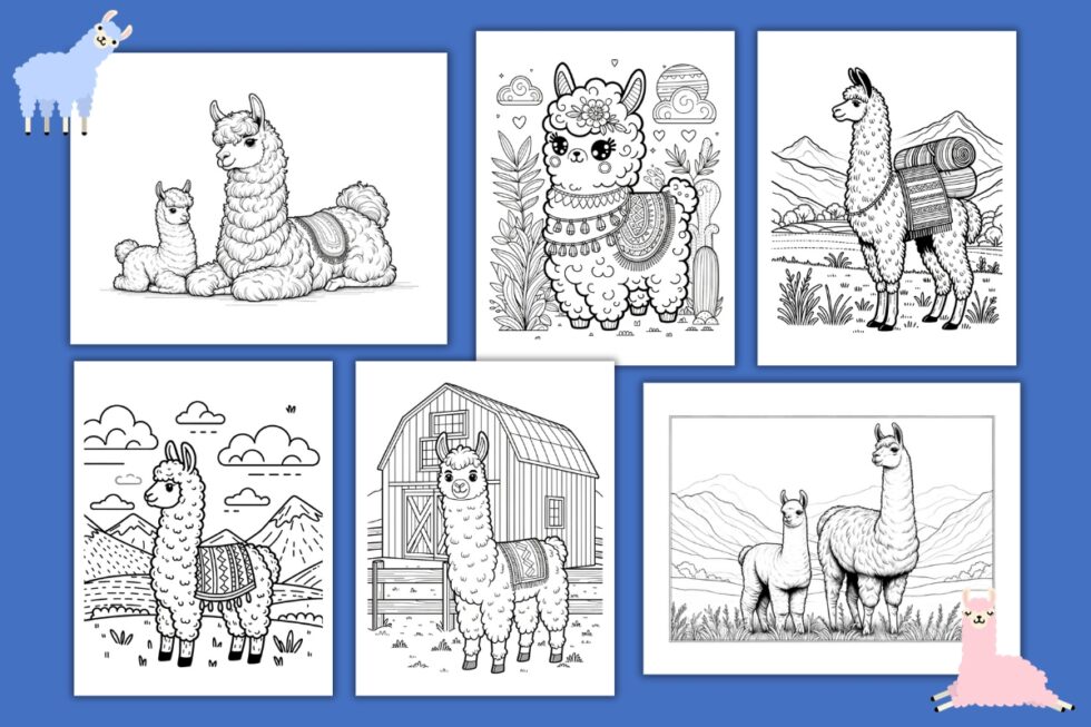 Free Llama Coloring Pages For Kids