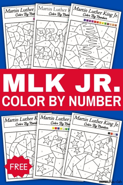 Free Printable Martin Luther King Jr. Color By Number Worksheets