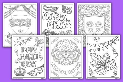 6 Free Mardi Gras Coloring Pages For Kids