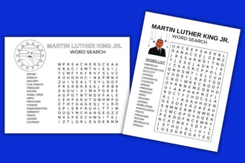 Free Printable Martin Luther King Jr. Word Search (PDF Download)