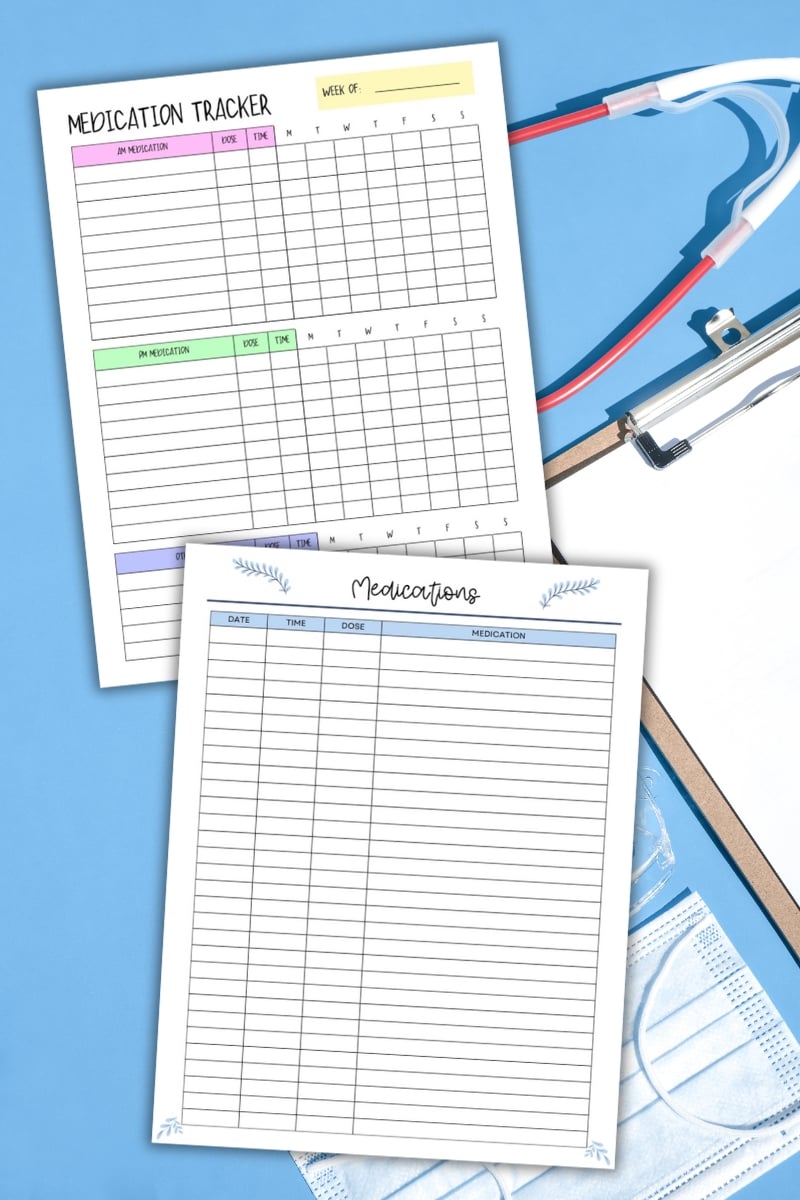 Printable Medication Trackers & Logs (Free PDF!)