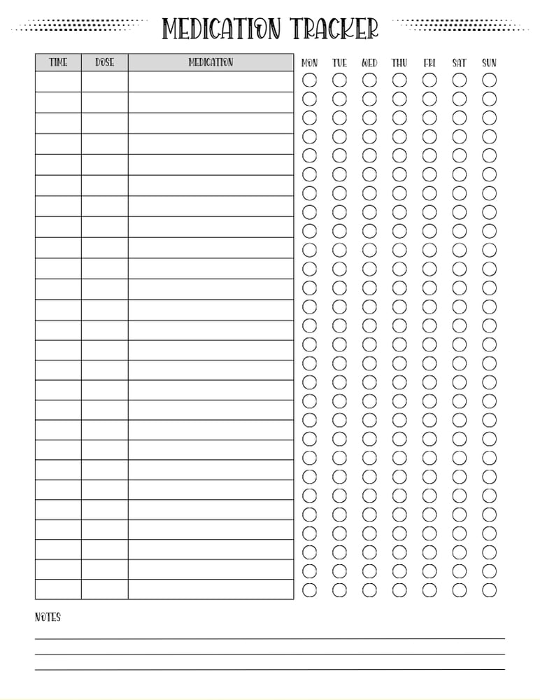 Printable Medication Trackers & Logs (Free PDF!)