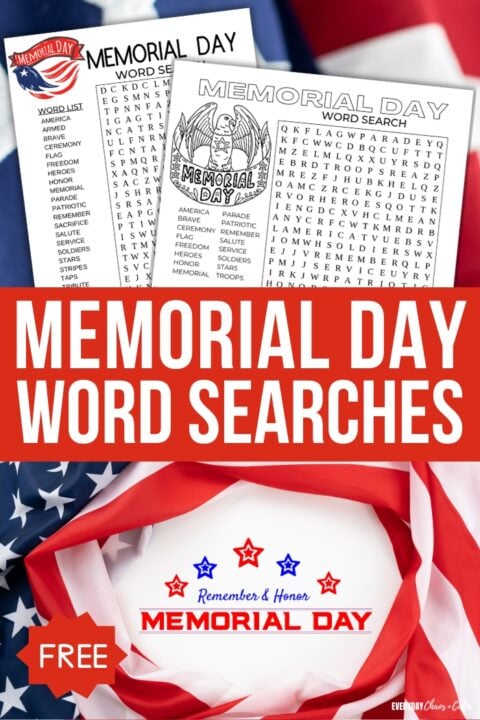 Free Printable Memorial Day Word Searches