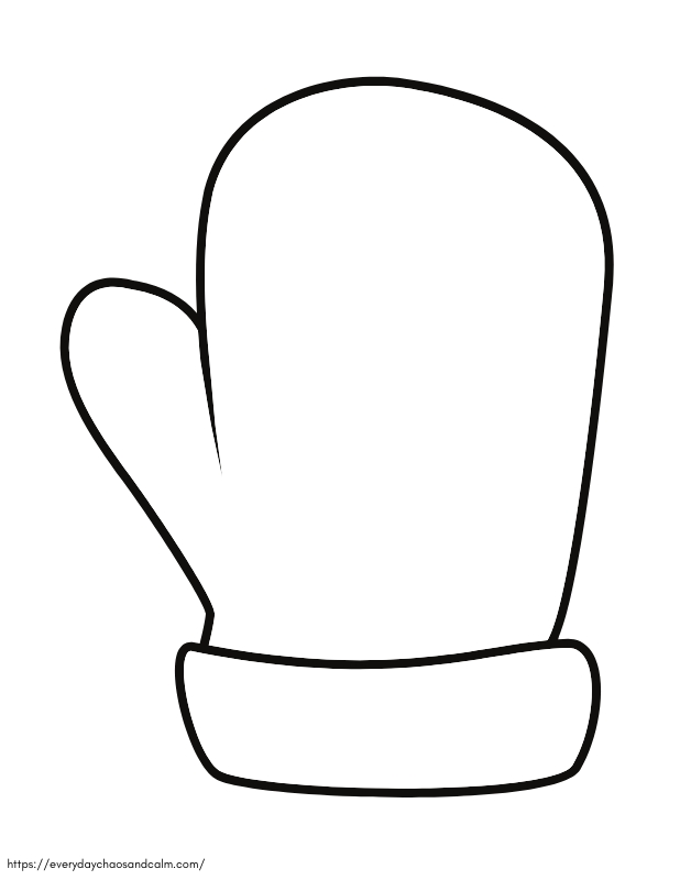 Free Printable Mitten Template For Crafts Free Printable Mitten Template For Crafts