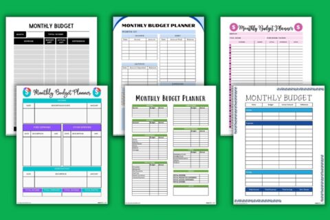 6 Free Printable Monthly Budget Planner