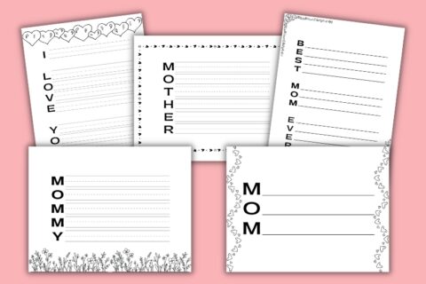 Mother's Day Acrostic Poem Templates (PDF Download)